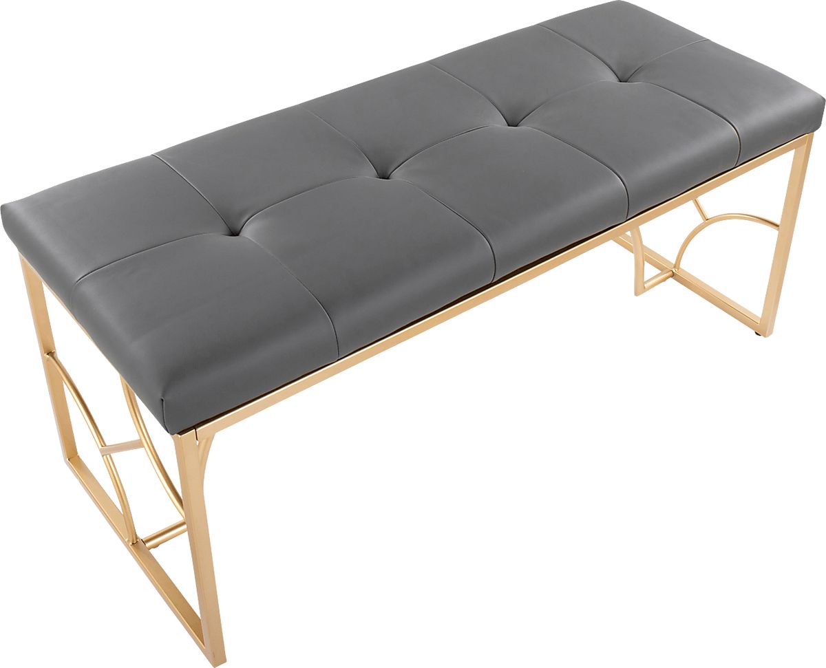 Waldroup I Dark Gray Accent Bench | Rooms to Go