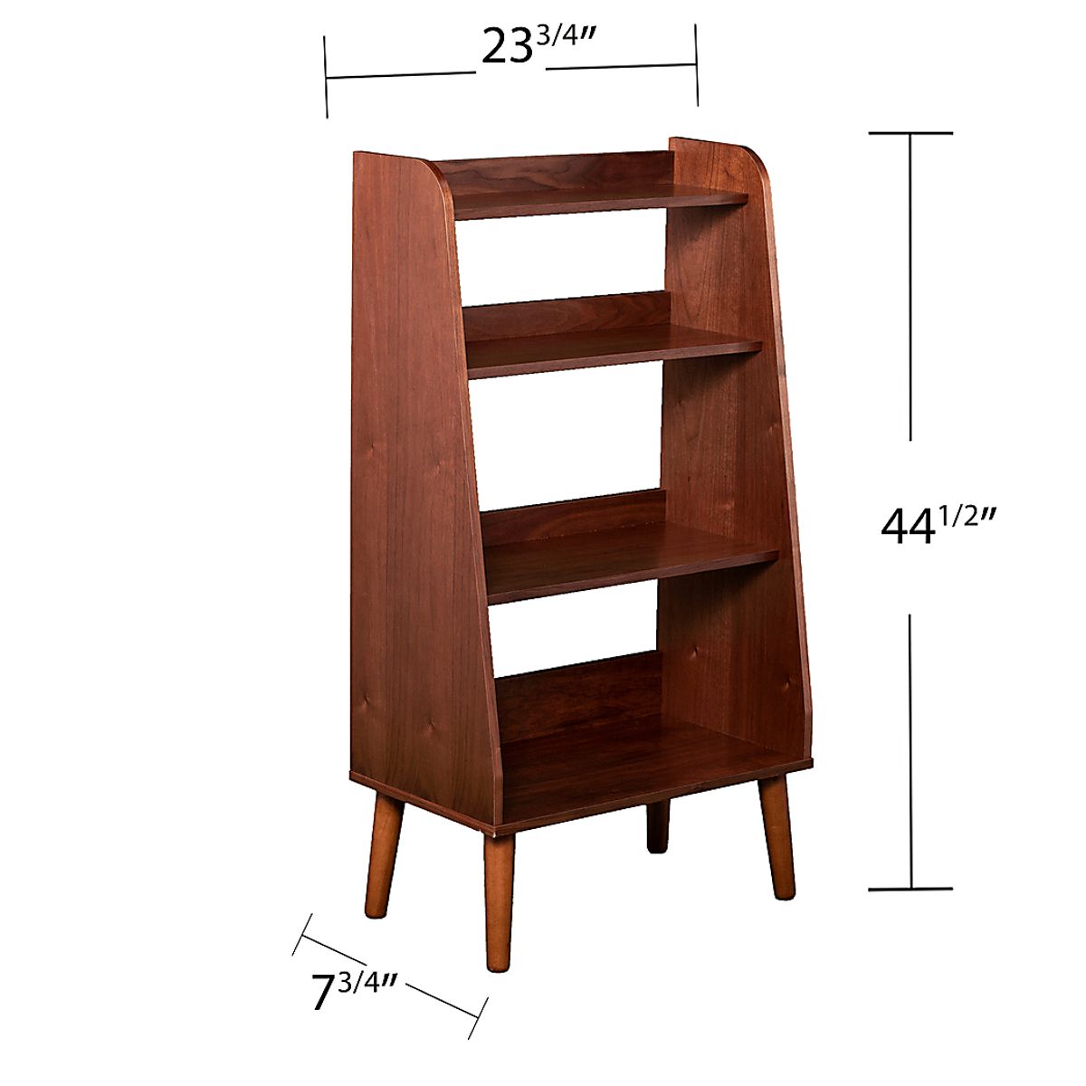 Wareham Brown Dark Wood Bookcase | Rooms to Go