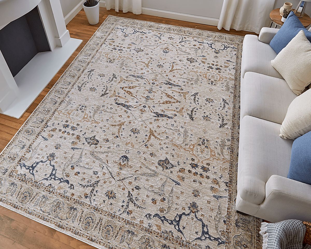 Warissa Blue,Ivory,Red Beige,Blue,Red Rugs | Rooms to Go