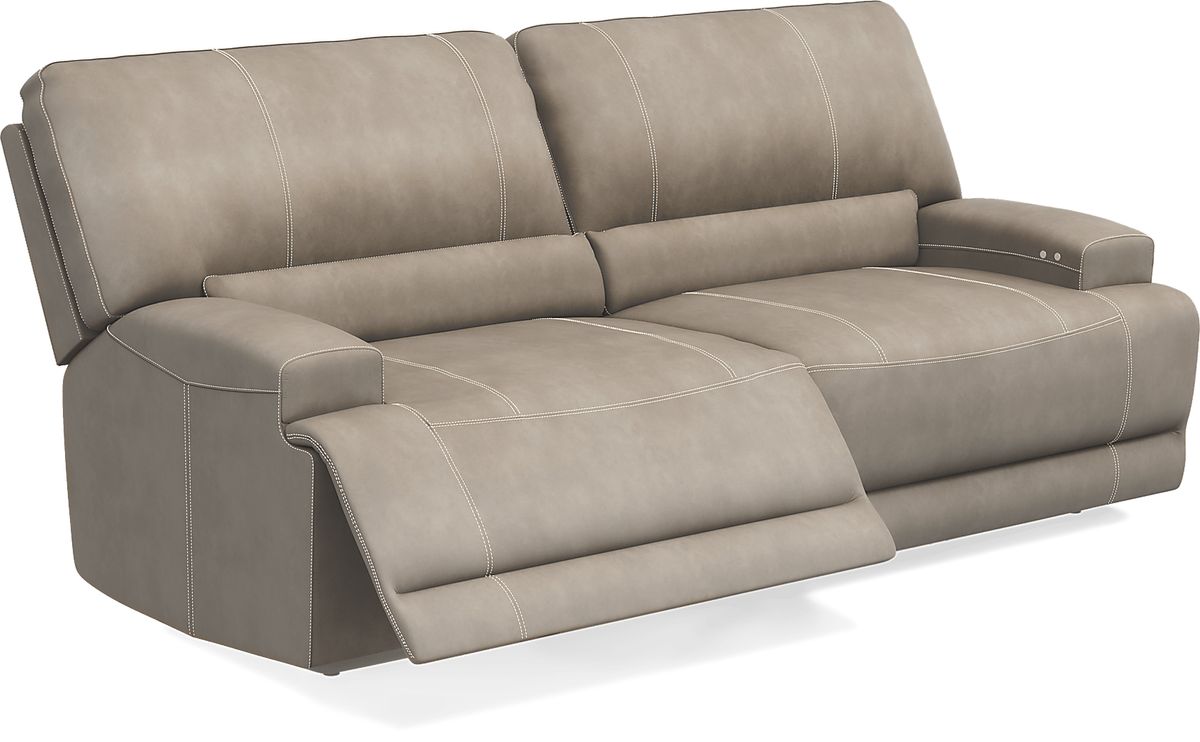 Warrendale Beige Microfiber Power Reclining Sofa | Rooms to Go