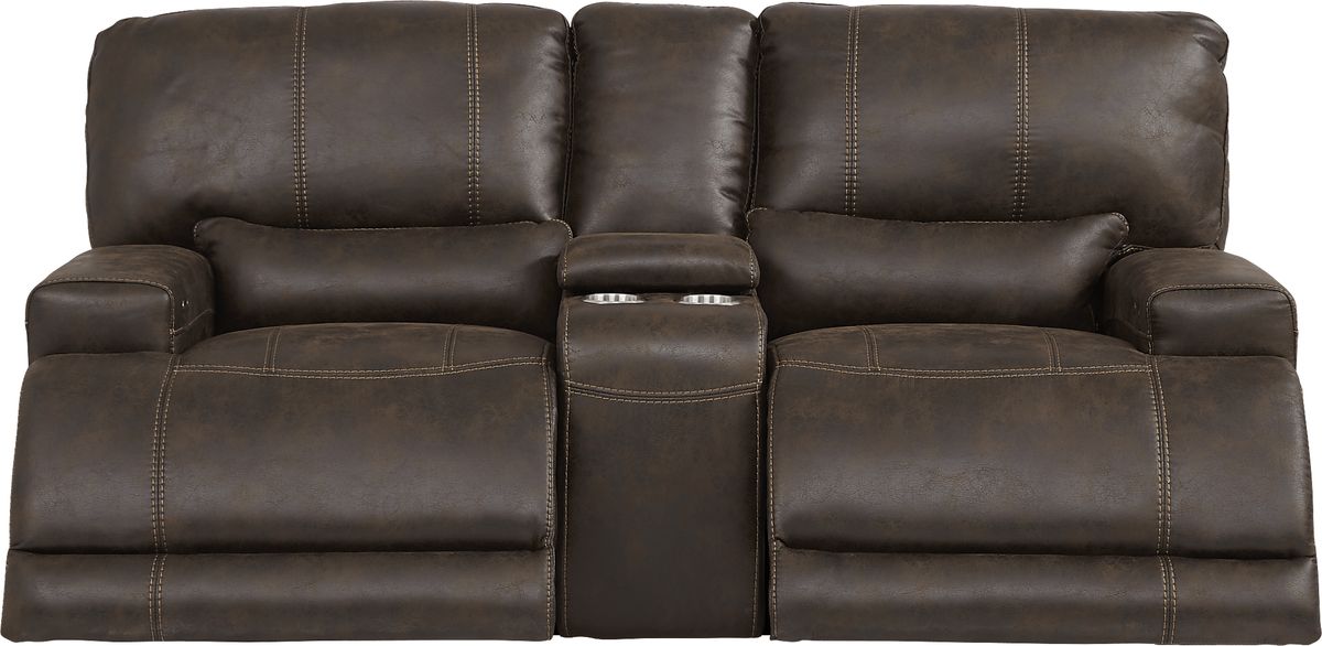 Warrendale Power Reclining Console Loveseat | Rooms to Go