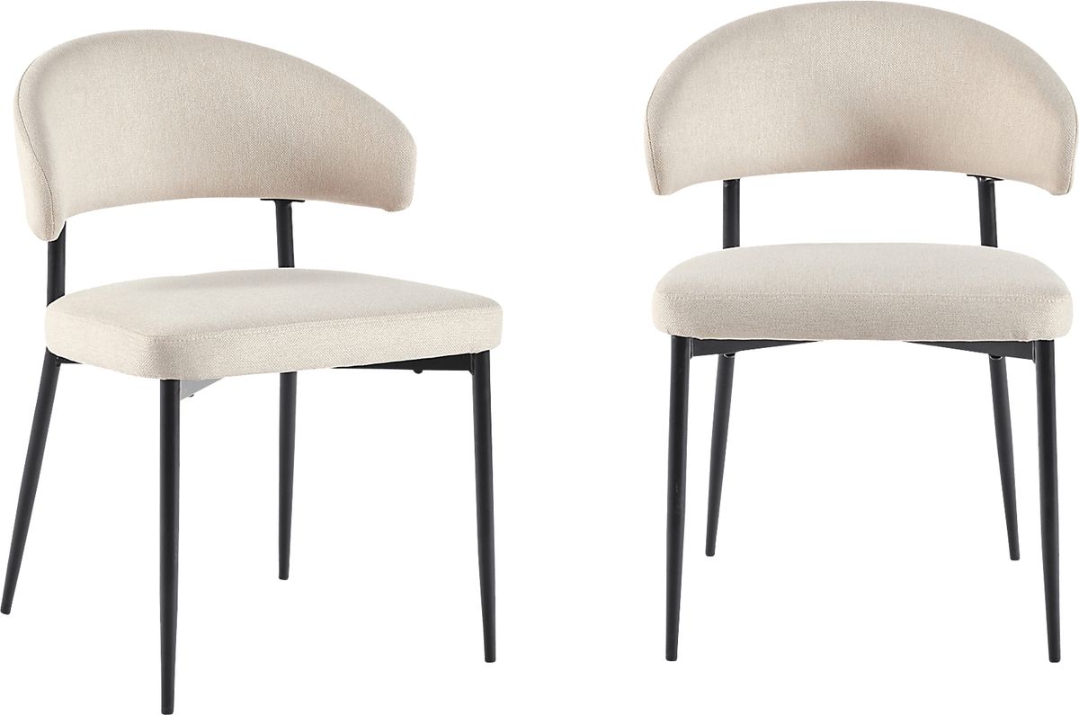Warrensville Ivory Light Wood,White Side Chair, Set Of 2 | Rooms to Go