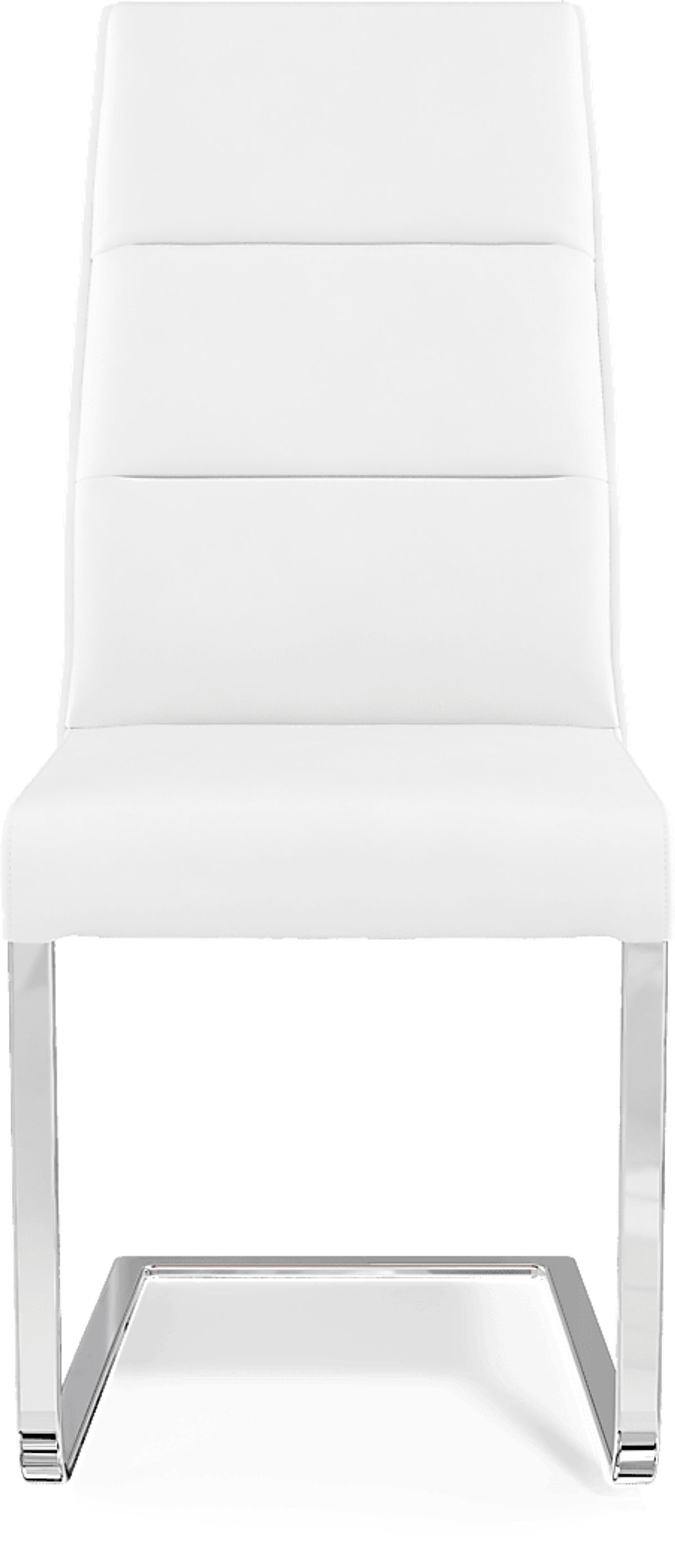 Washington Square Chrome Metal White Side Chair | Rooms to Go