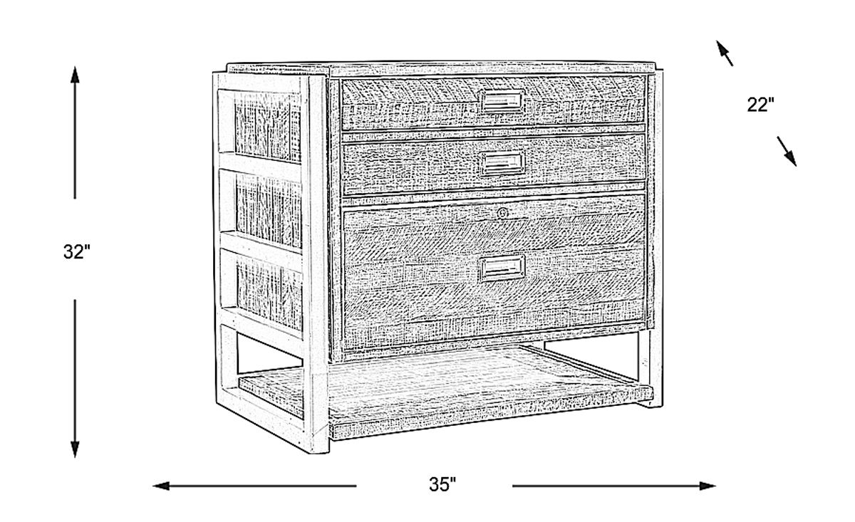 Water MILL Gray File Cabinet | Rooms to Go