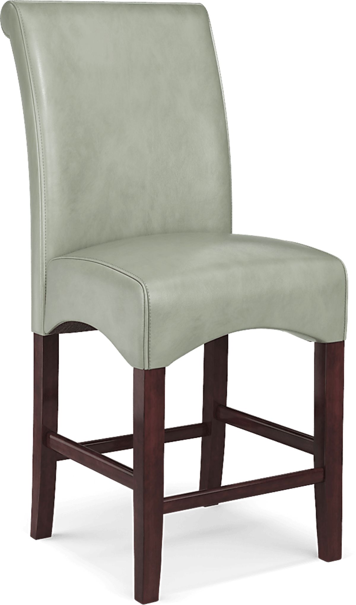 Watercolor Merlot Dark Wood Green Counter Height Stool | Rooms to Go