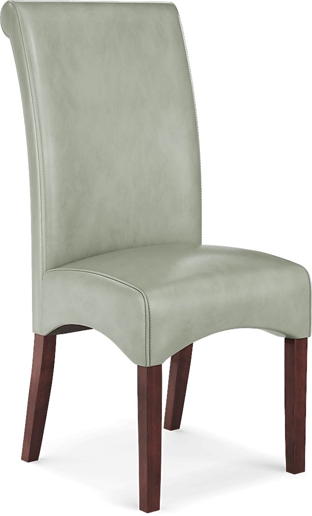 Watercolor Merlot Dark Wood Green Side Chair | Rooms to Go