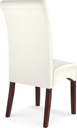 Watercolor Merlot Dark Wood Ivory Beige Side Chair | Rooms to Go