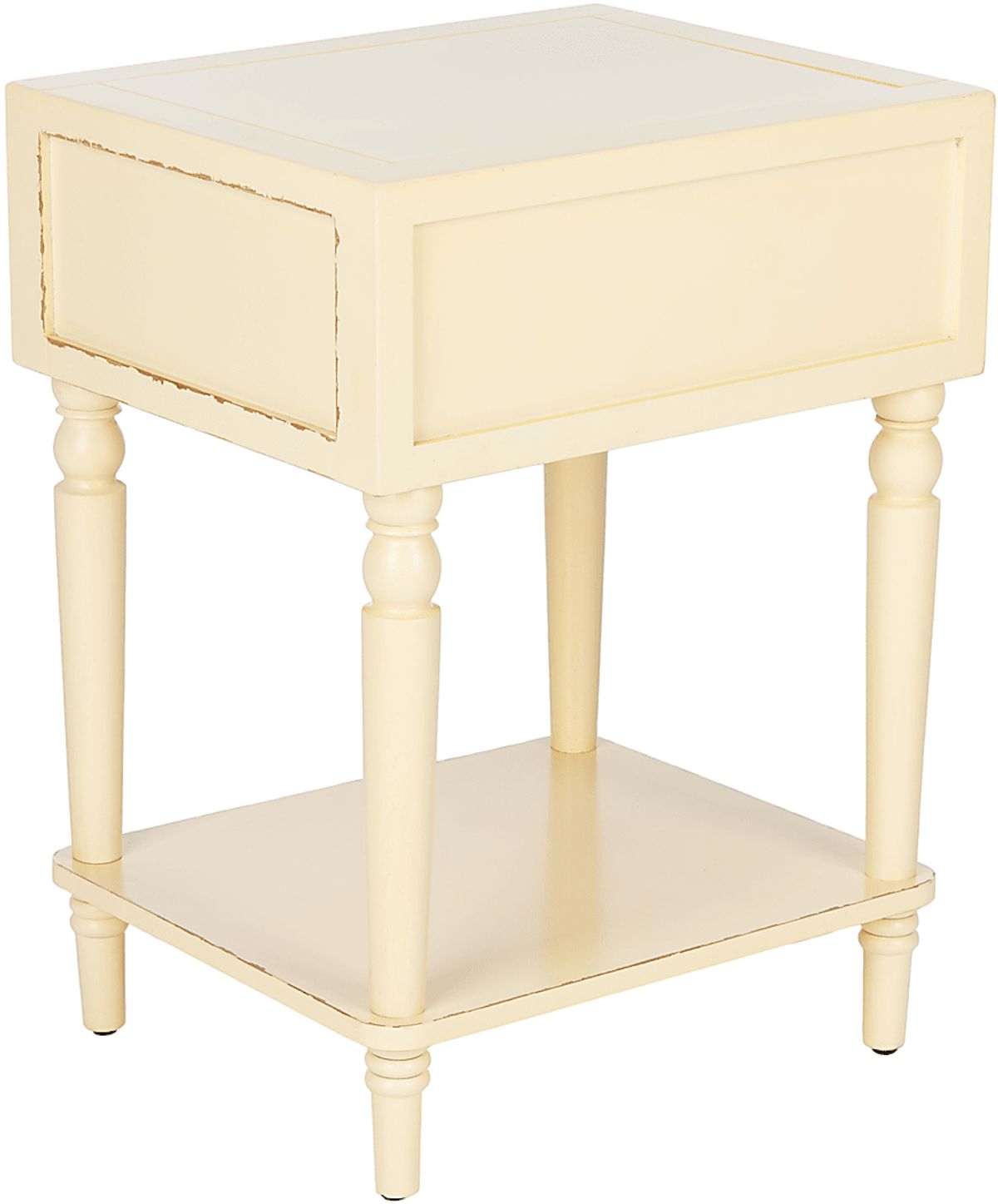 Wateree Cream Colors,Light Wood,White Nightstand | Rooms to Go