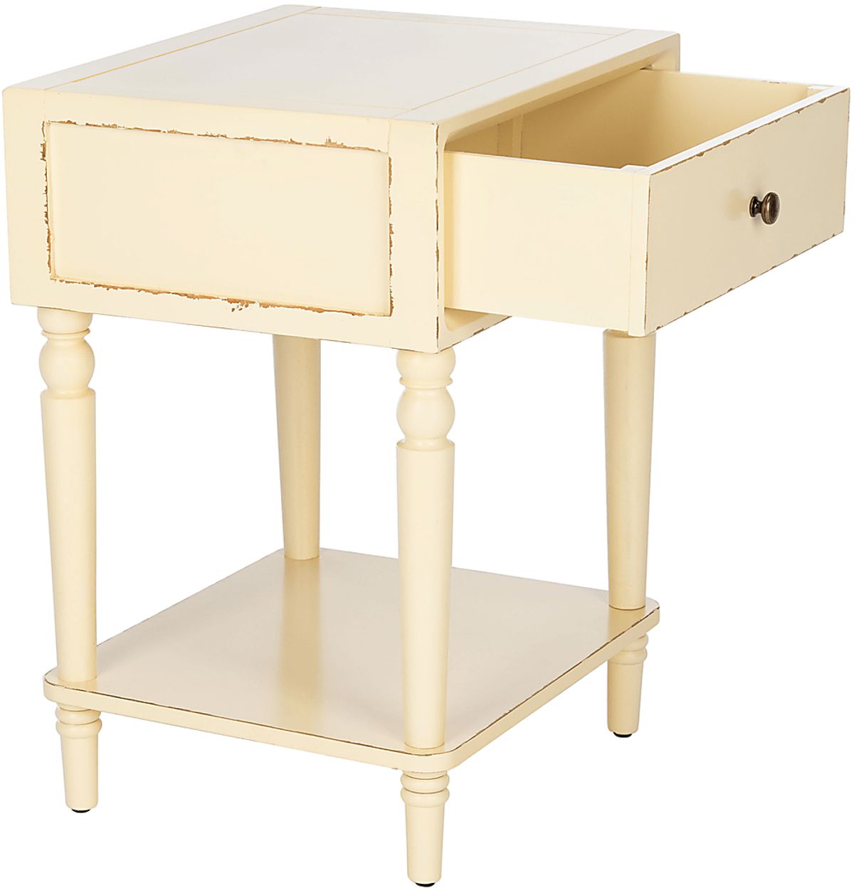 Wateree Cream Colors,Light Wood,White Nightstand | Rooms to Go
