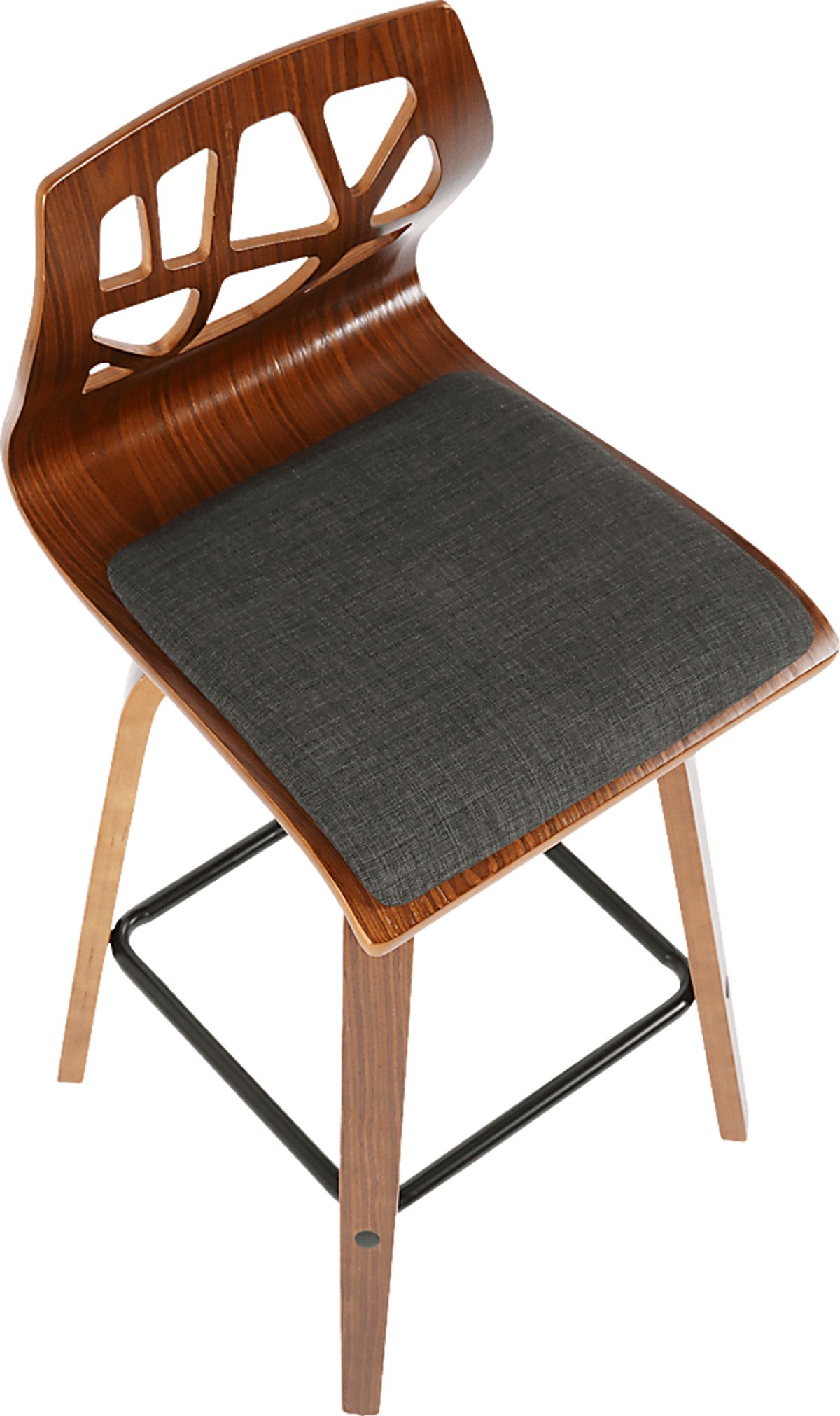 Watsonia Walnut Dark Wood Charcoal Black,Gray Polyester Fabric Counter ...