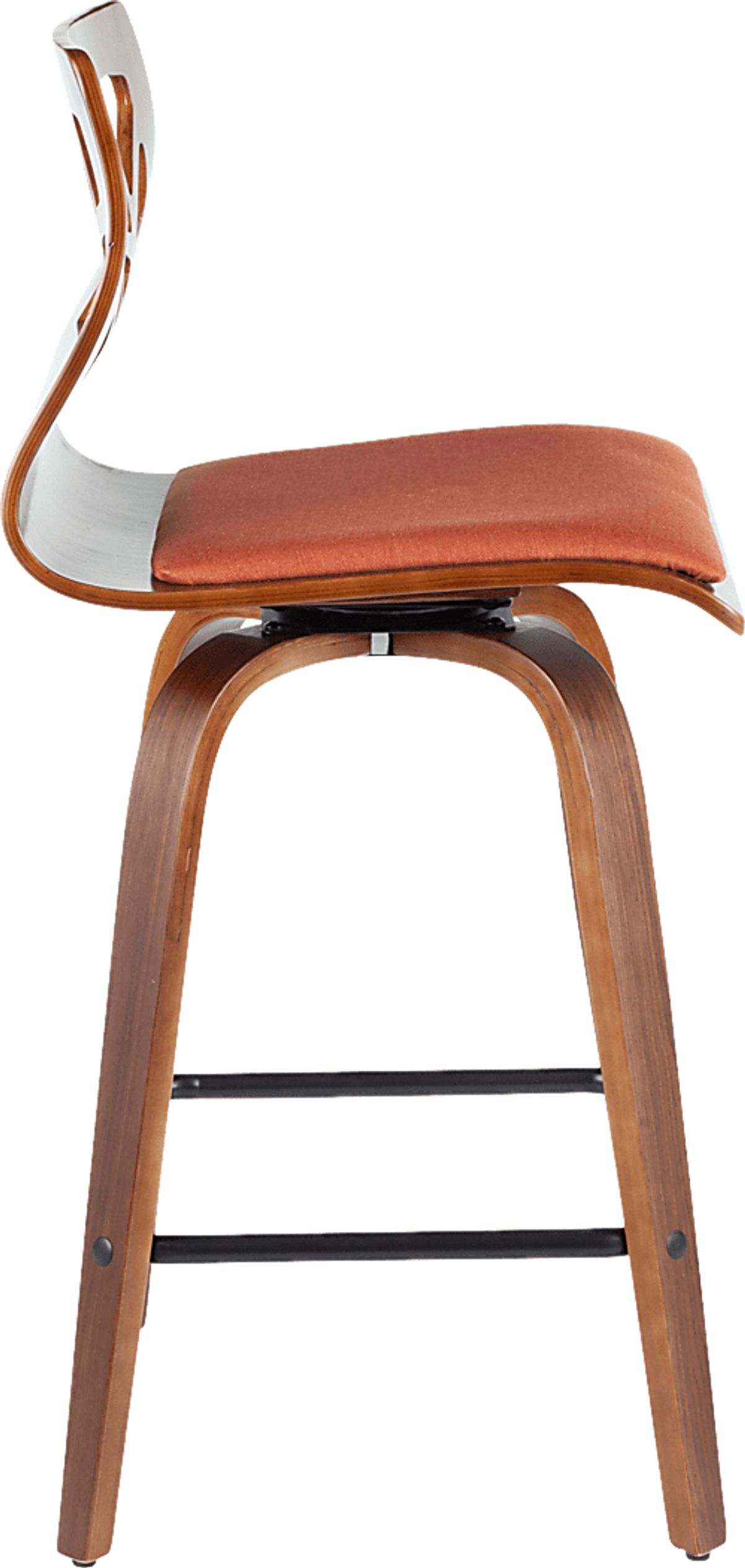 Watsonia Walnut Dark Wood Orange Orange,Red Polyester Fabric Counter ...