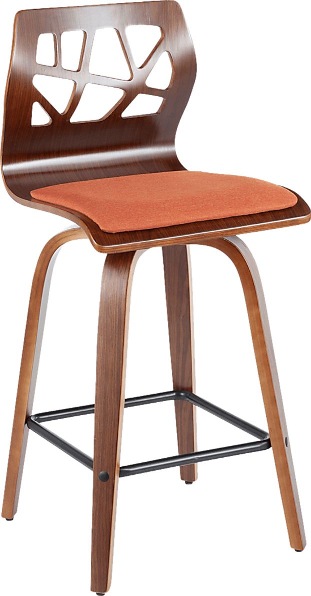 Watsonia Orange Counter Height Stool, Set of 2 - Rooms To Go