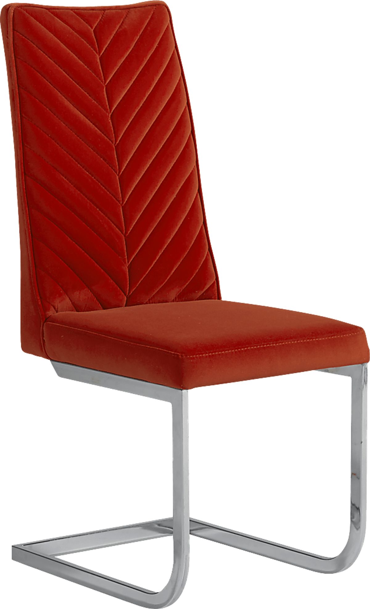Waycroft Chrome Metal Bordeaux Red Side Chair | Rooms to Go