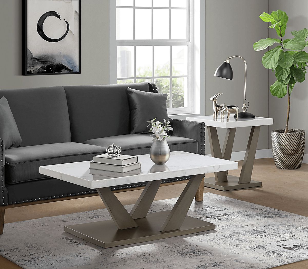 Webgin Gray End Table | Rooms to Go