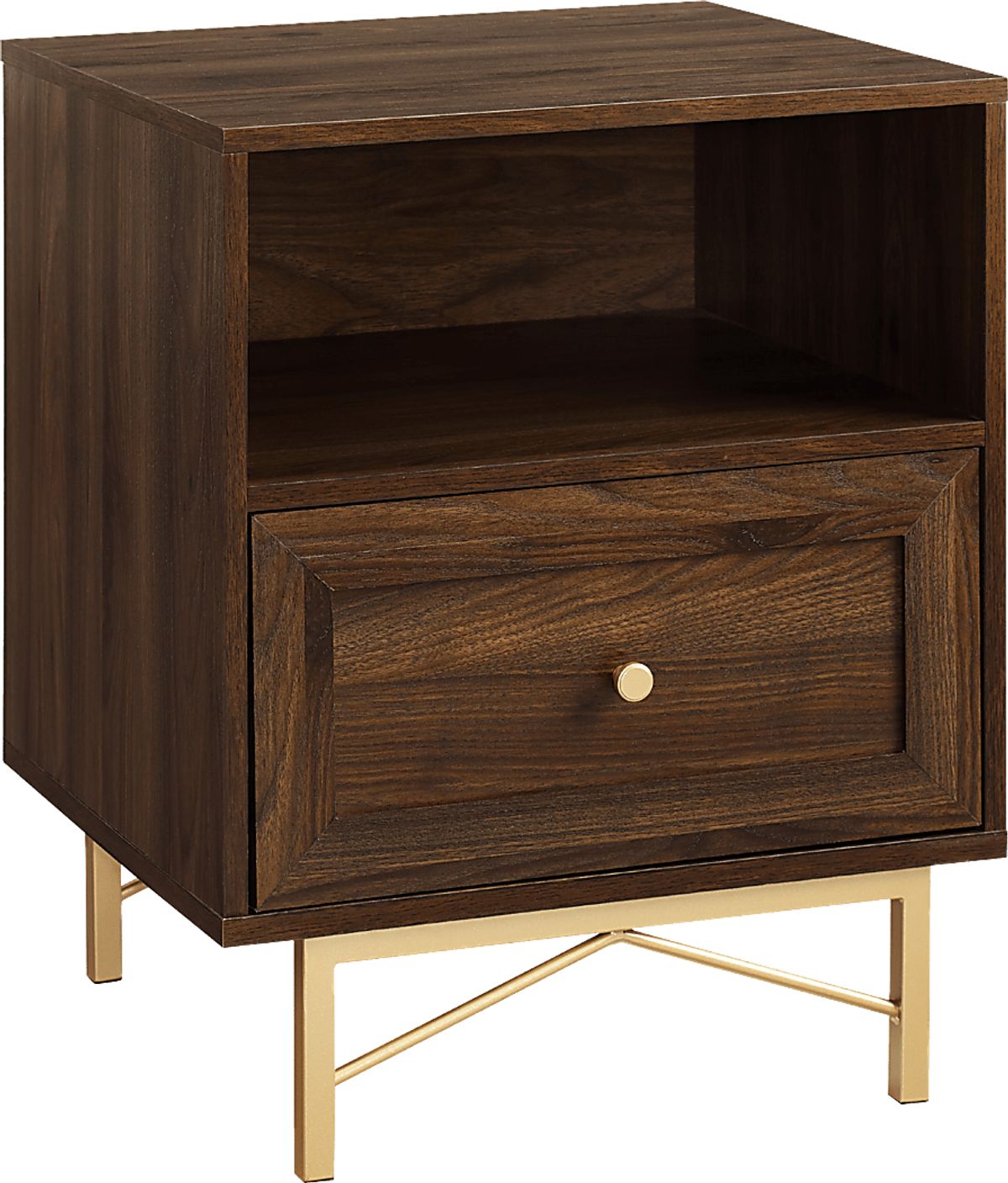 Weighmont Walnut Dark Wood Nightstand | Rooms to Go
