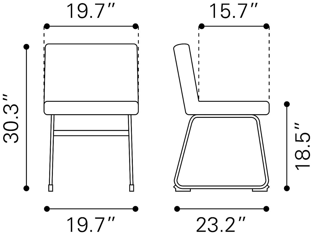Weiland Black Dining Chair, Set Of 2 | Rooms to Go