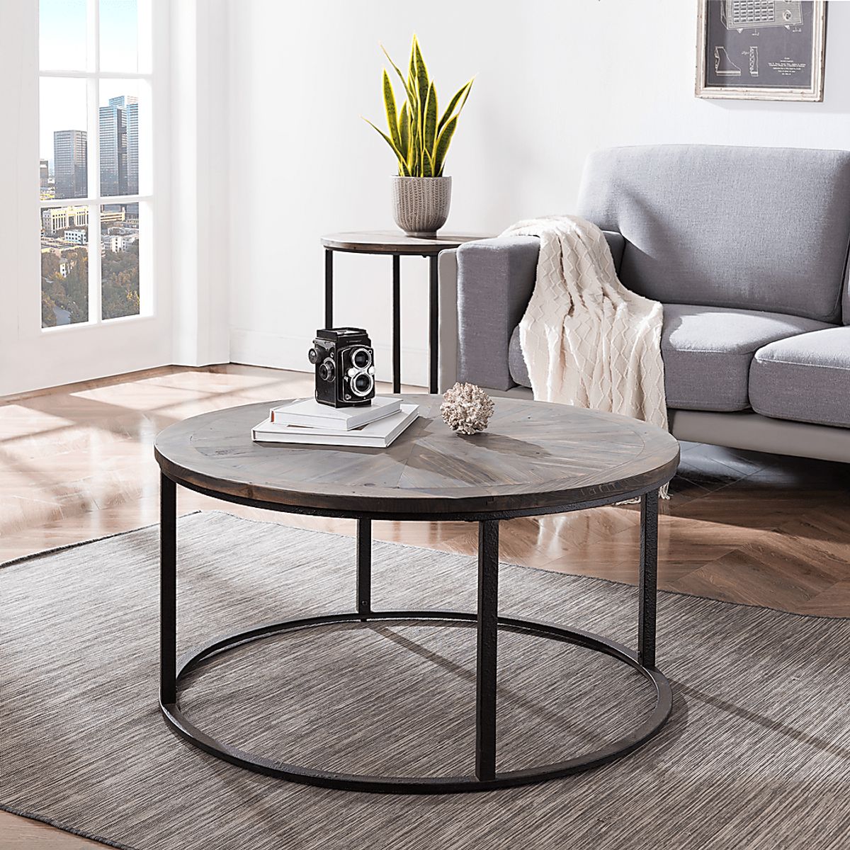 Welltown Black,Brown Black,Colors,Dark Wood Cocktail Table | Rooms to Go