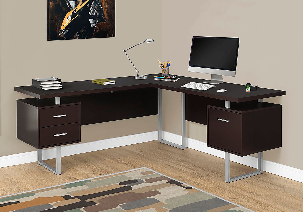 Wellyn Cappuccino Desk - Rooms To Go