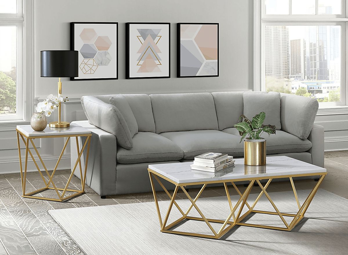Wendan Gold Yellow End Table | Rooms to Go