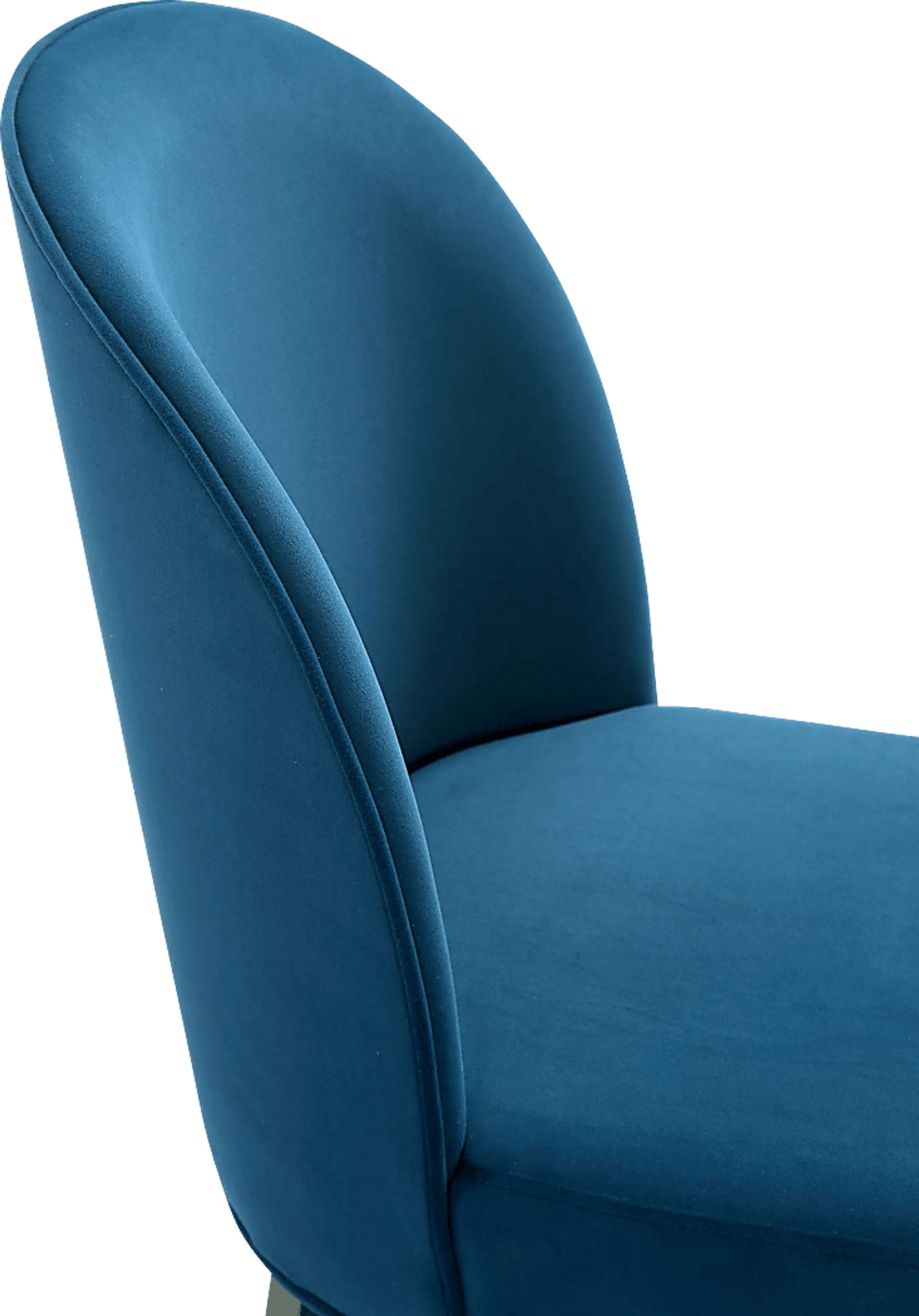 Wennes Blue Velvet Plush Dining Chair, Set Of 2 | Rooms to Go