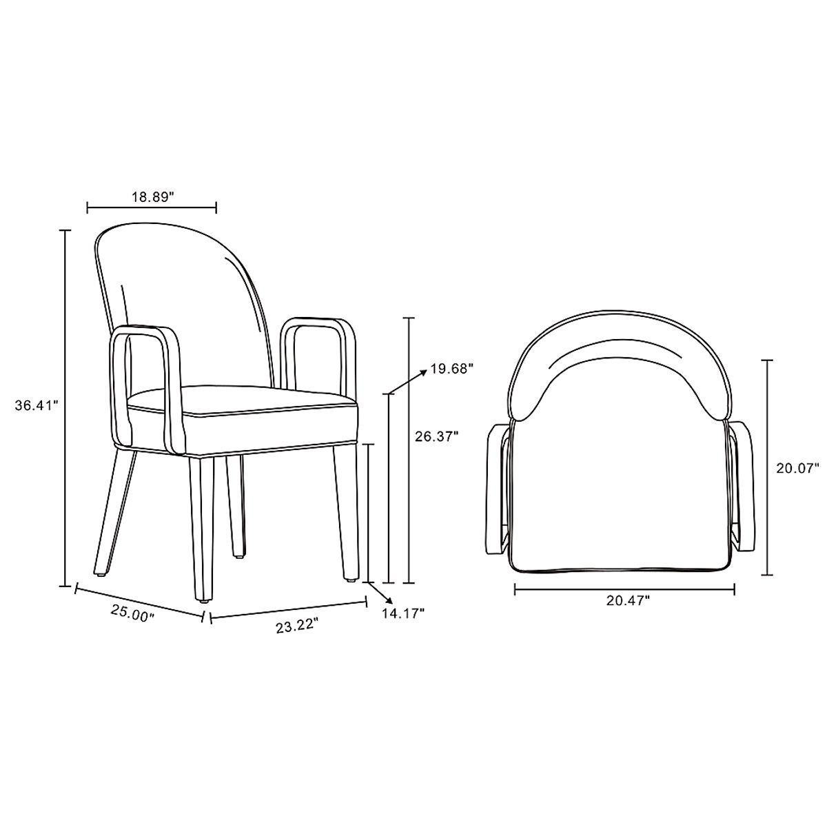 Wennes Light Gray Velvet,Vinyl Arm Chair | Rooms to Go