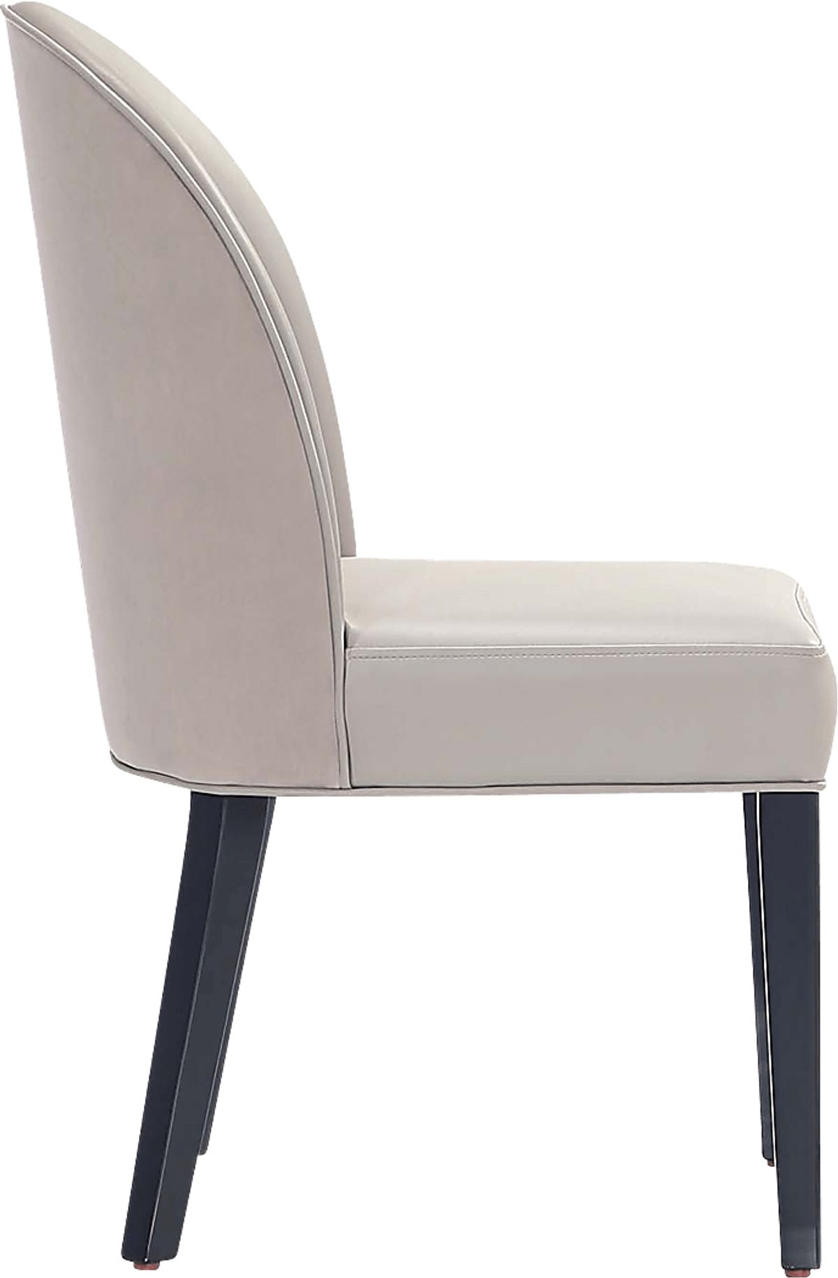 Wennes Light Gray Velvet,Vinyl Fabric,Plush Dining Chair, Set Of 2 ...