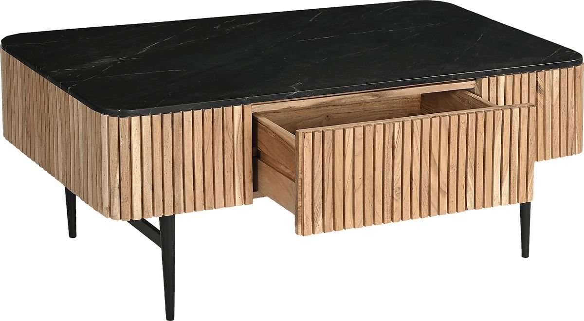 Wentwirth Natural Light Wood Cocktail Table | Rooms to Go