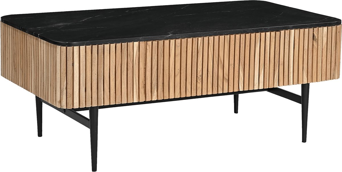 Wentwirth Natural Light Wood Cocktail Table | Rooms to Go