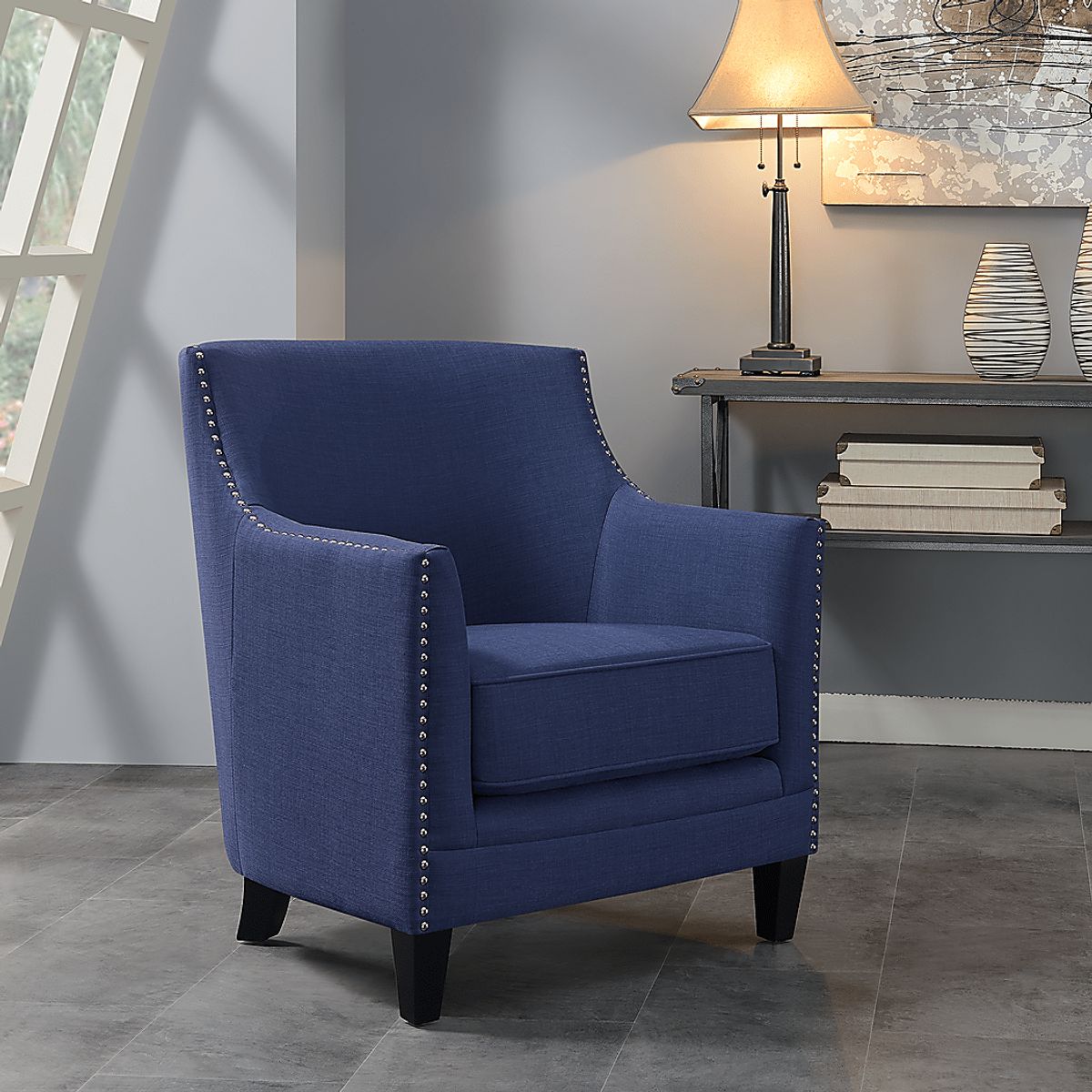 Weona I Blue Polyester Fabric Accent Chair | Rooms to Go