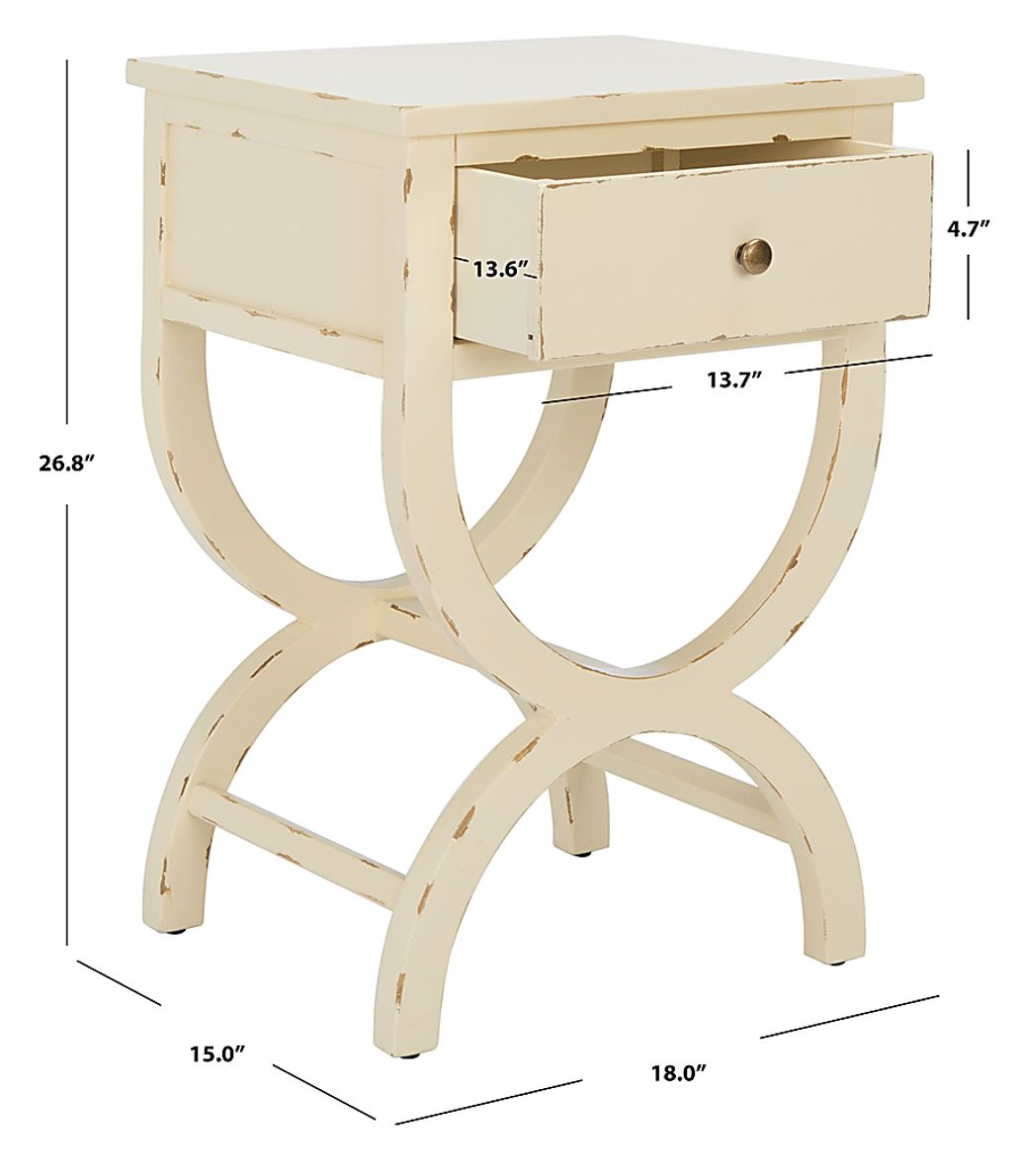 Wespanee Cream Nightstand - Rooms To Go