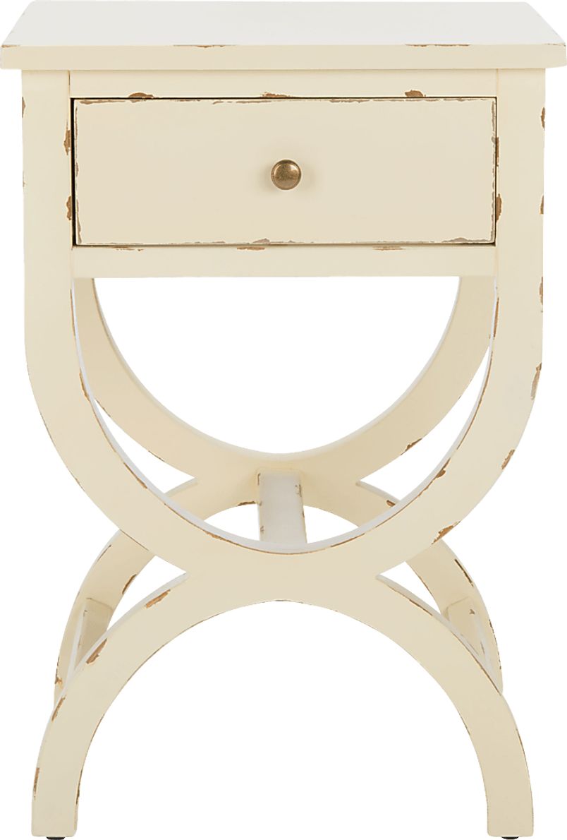 Wespanee Cream Colors,Light Wood,White Nightstand - Rooms To Go