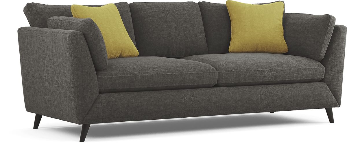 West Loft Slate Gray Chenille Fabric Sofa | Rooms to Go