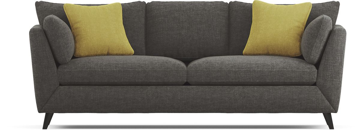 West Loft Slate Gray Chenille Fabric Sofa | Rooms to Go