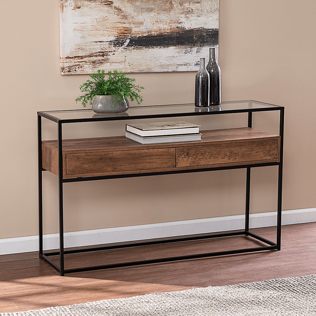 Westerkirk Natural Light Wood Sofa Table | Rooms to Go