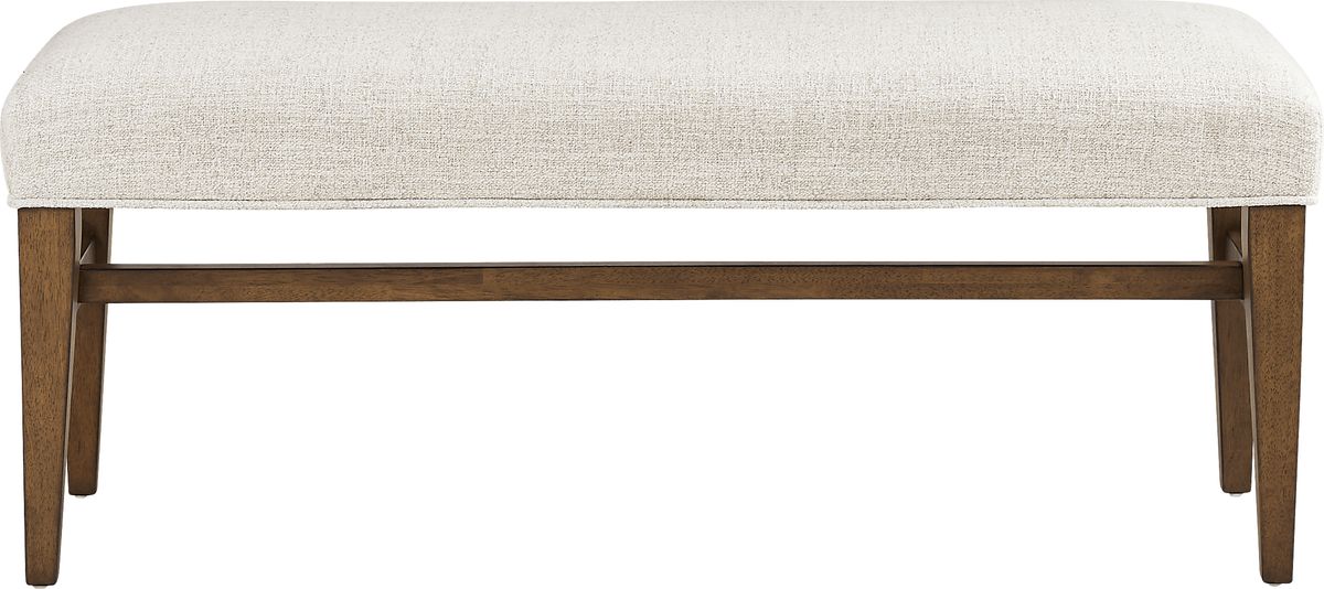 Westham Brown Dark Wood Cream Beige Bench | Rooms to Go
