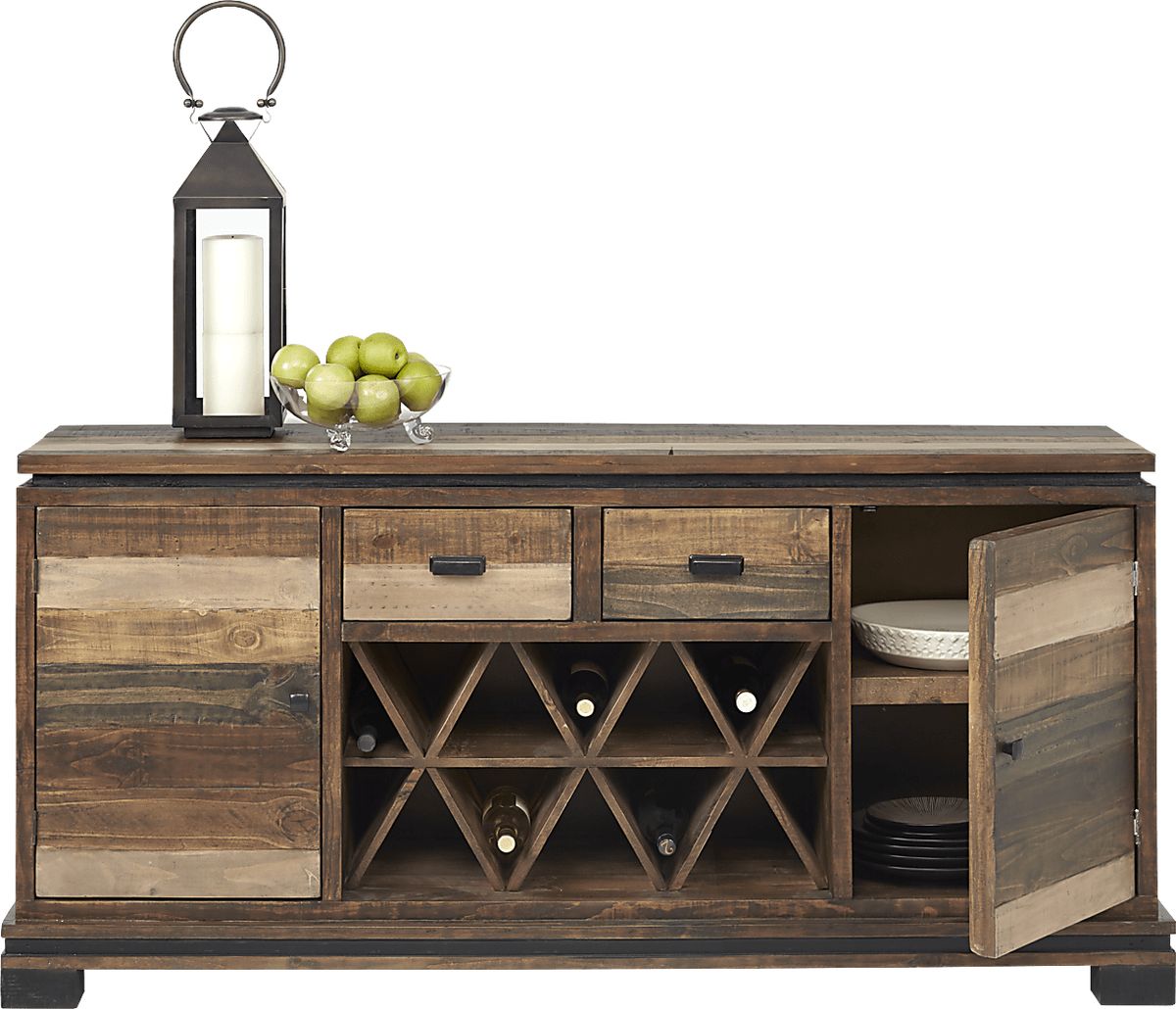 Cindy Crawford Westover Hills Brown Dark Wood Buffet | Rooms to Go