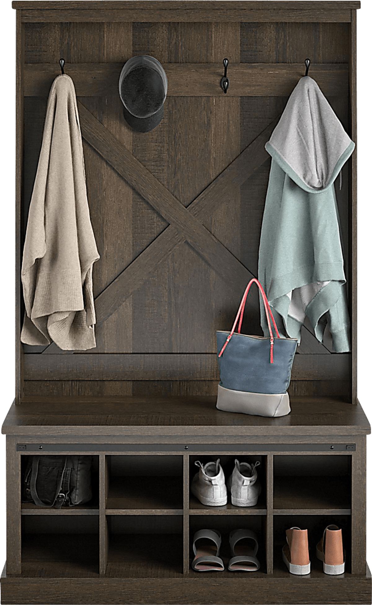 Westrae Oak Dark Wood,Light Wood Halltree | Rooms to Go