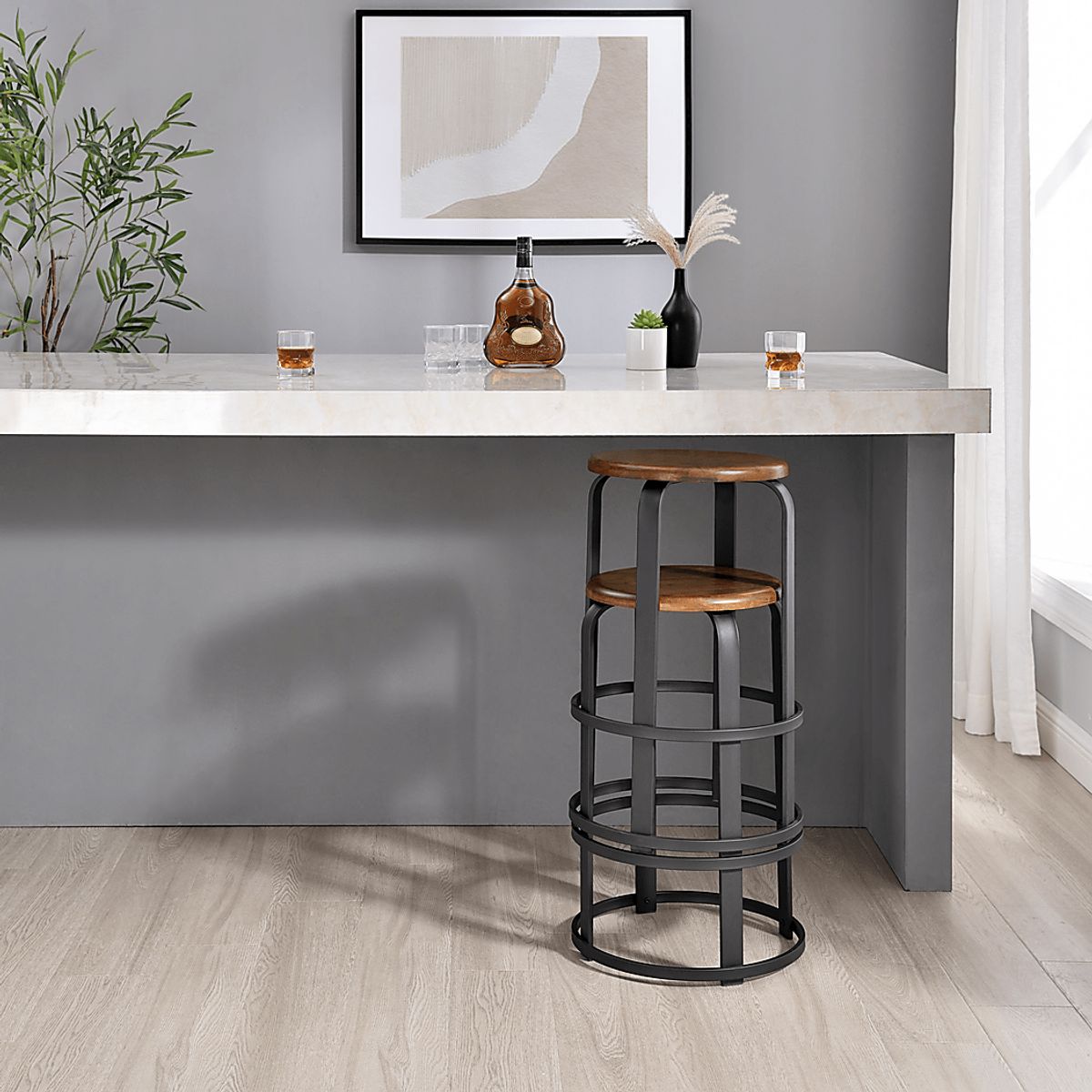 Westray Black Black,Colors Coffee Brown Counter Height Stool | Rooms to Go