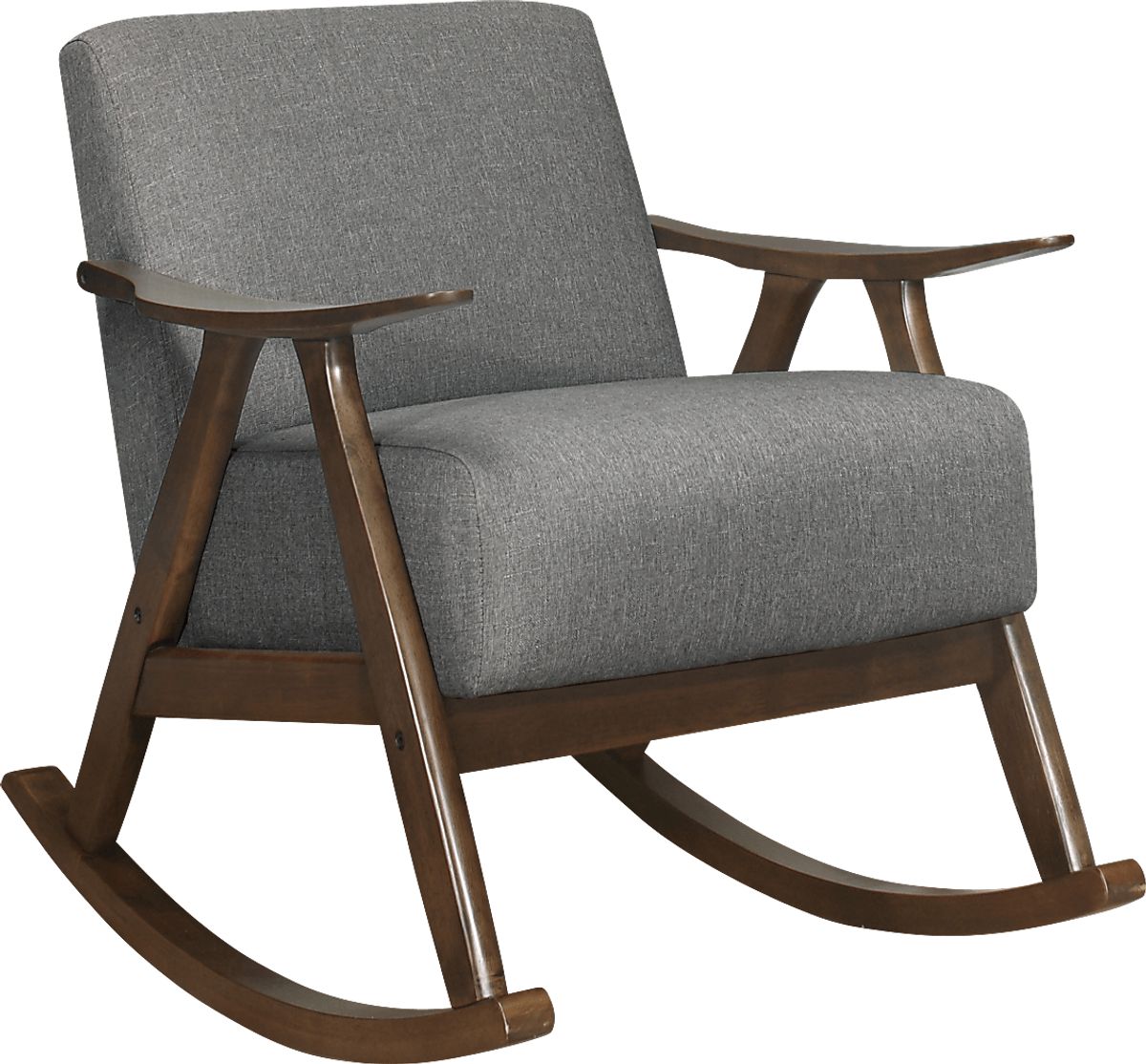 Westroll Gray Polyester Fabric Rocker Accent Chair | Rooms to Go
