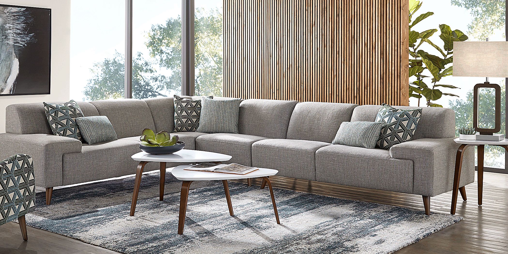 Westwood Gray 7 Pc Sectional Living Room - Rooms To Go