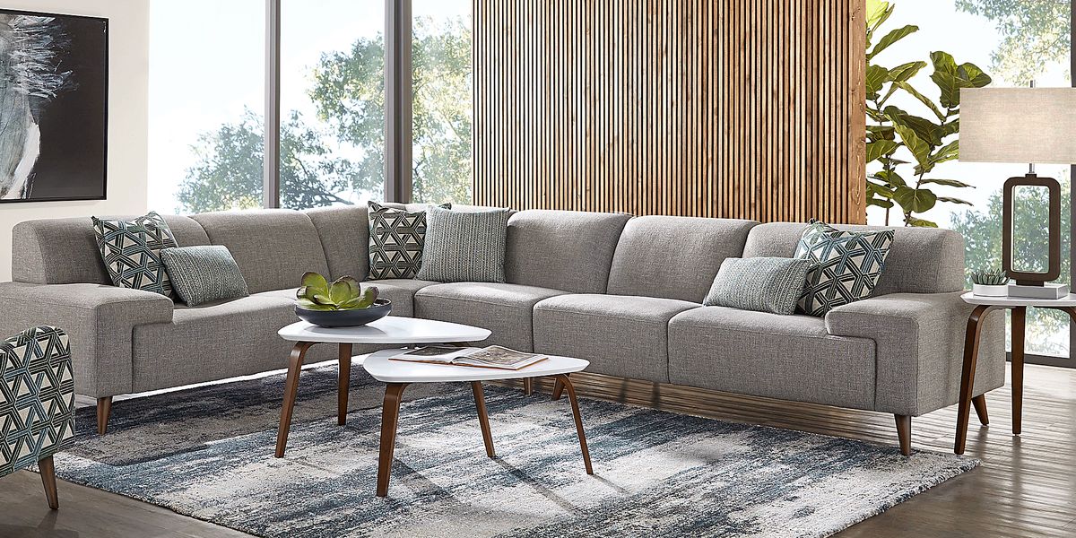 Westwood Gray 7 Pc Sectional Living Room - Rooms To Go