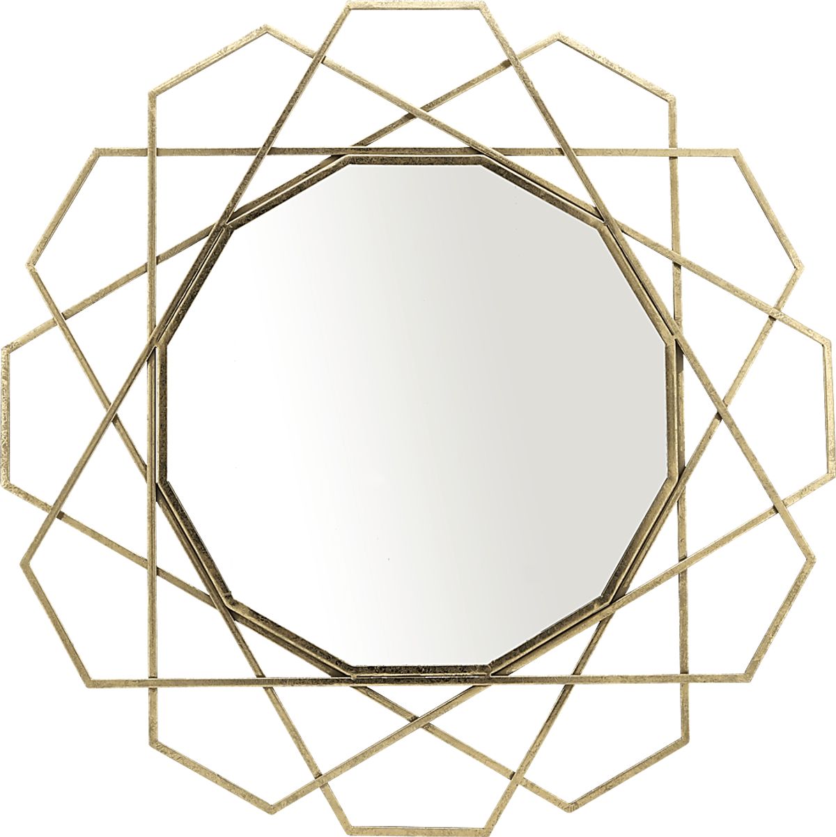 Wheatcroft Gold Colors,Metal Mirror | Rooms to Go