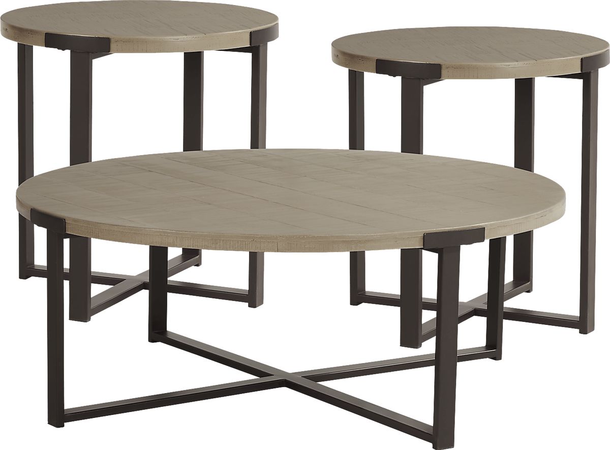 Wheeler 3 Pc Natural Light Wood 3pc Table Set | Rooms to Go