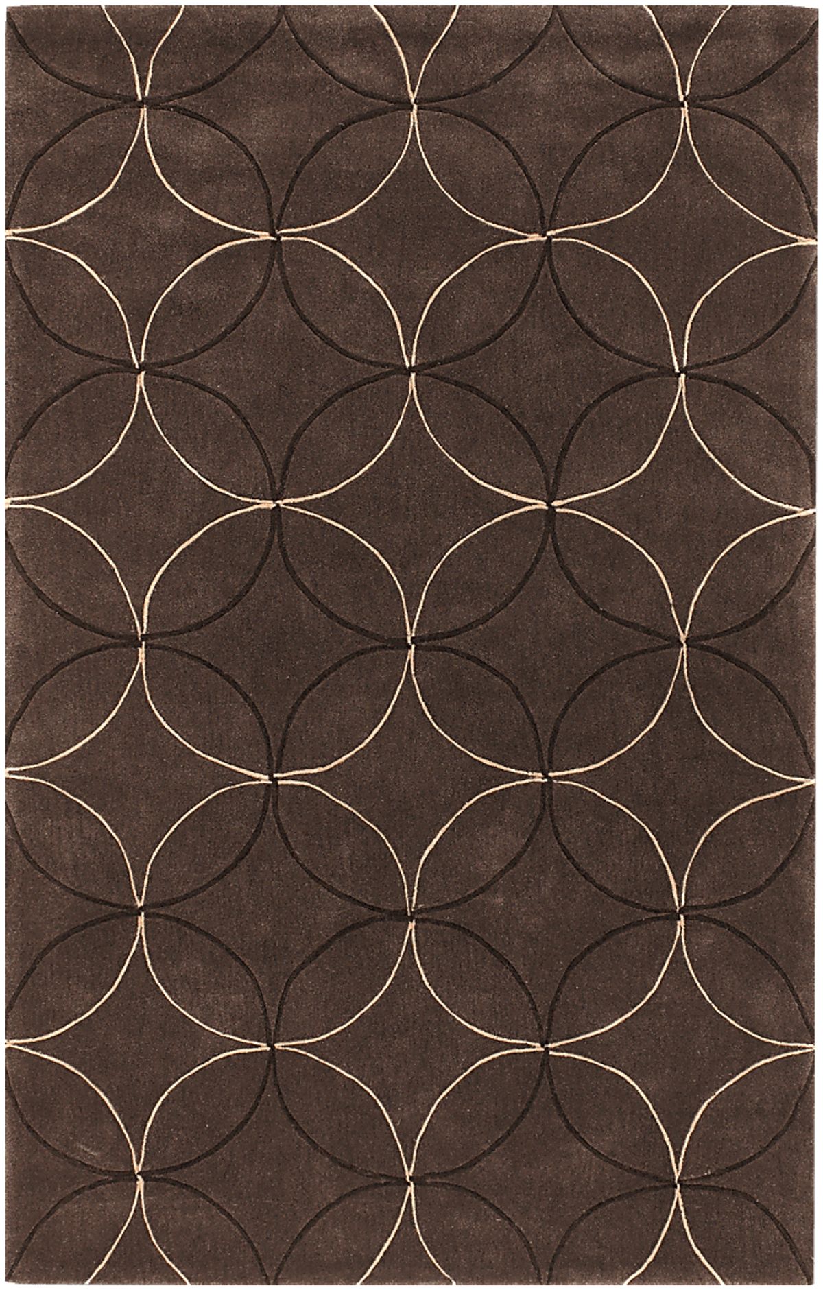 Whimsy Circles Brown Synthetic Fabric Rug | Rooms to Go