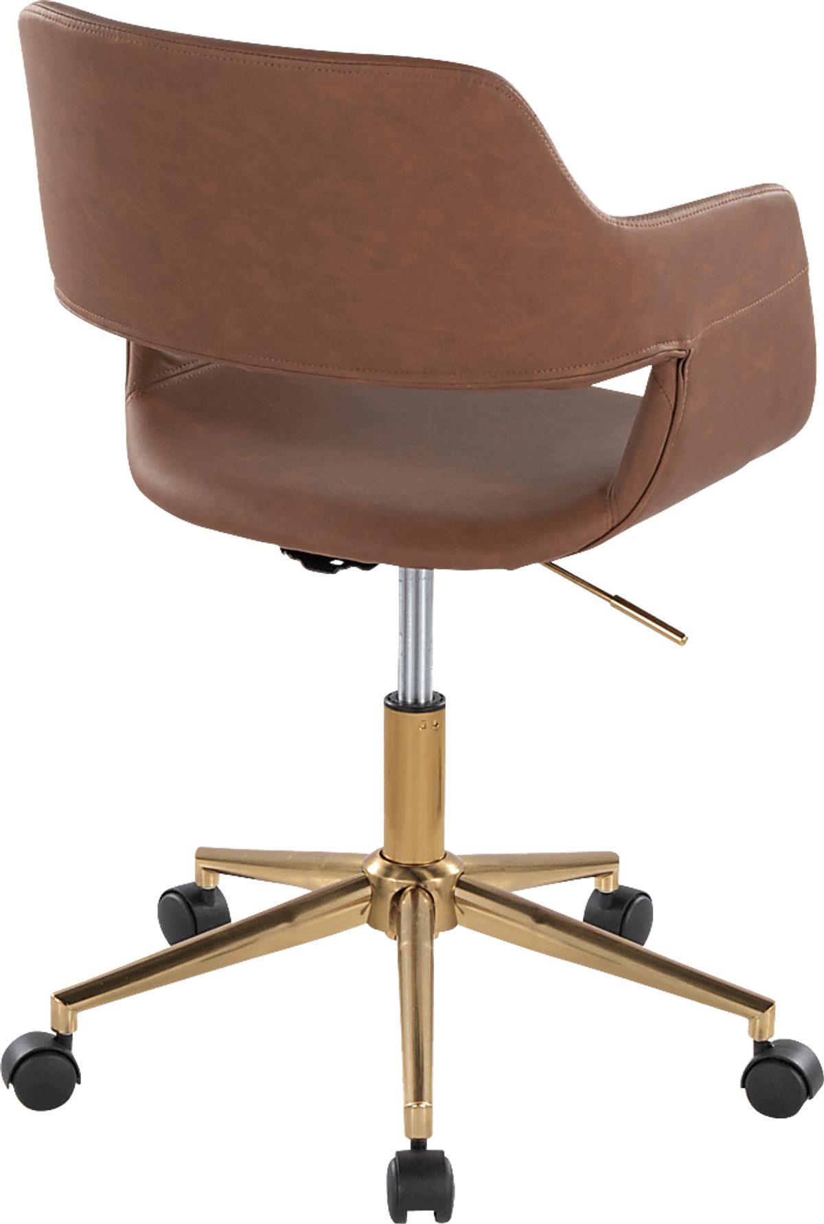 Whisp I Gold Colors,Metal Brown Polyurethane Fabric Desk Chair | Rooms ...