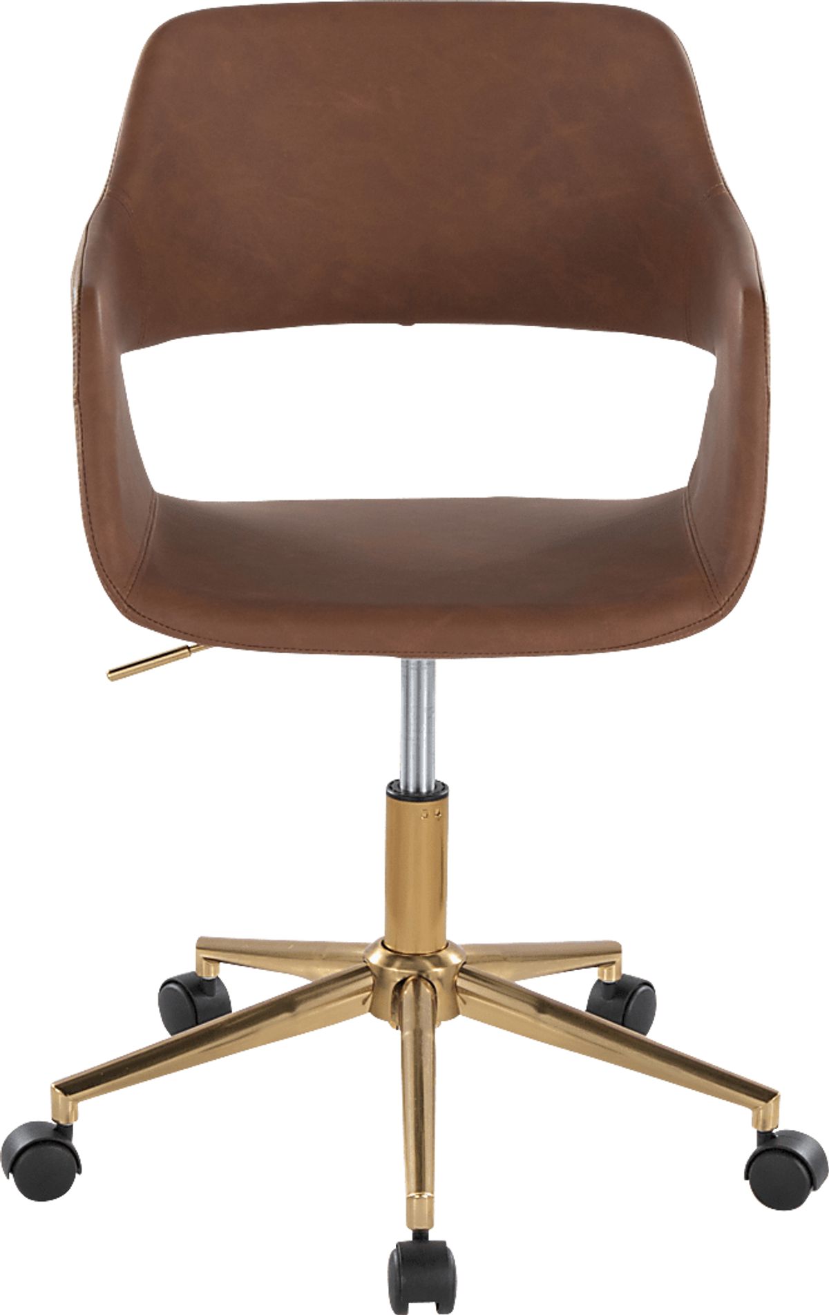 Whisp I Gold Colors,Metal Brown Polyurethane Fabric Desk Chair | Rooms ...