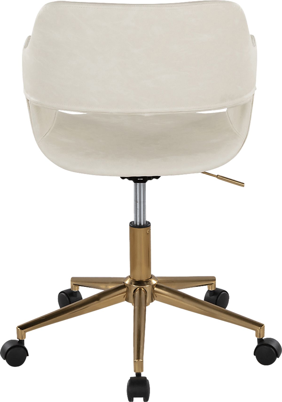 Whisp I Gold Colors,Metal Cream Beige Polyurethane Fabric Desk Chair ...
