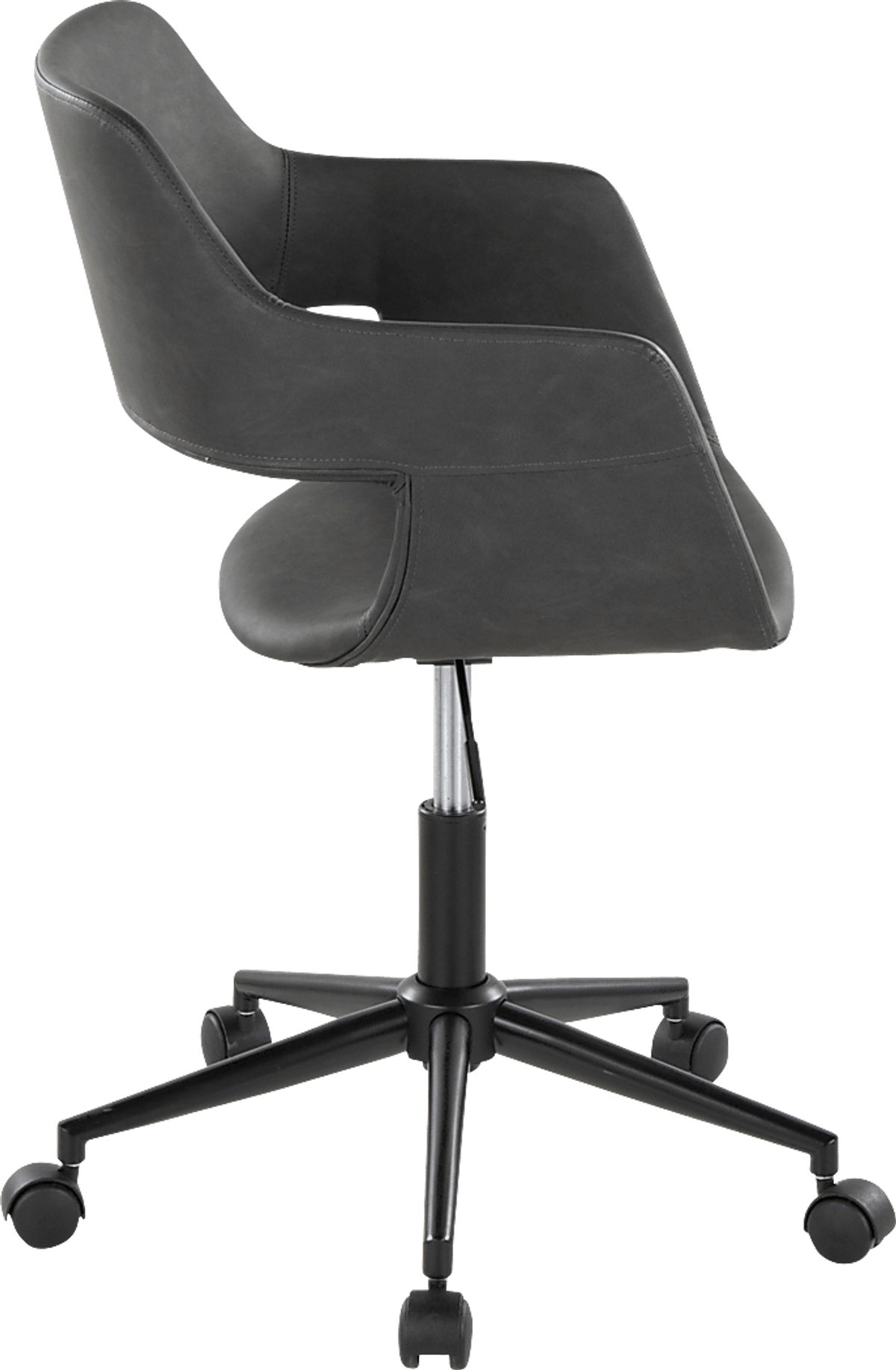 Whisp II Black Black,Colors Gray Polyurethane Fabric Desk Chair | Rooms ...