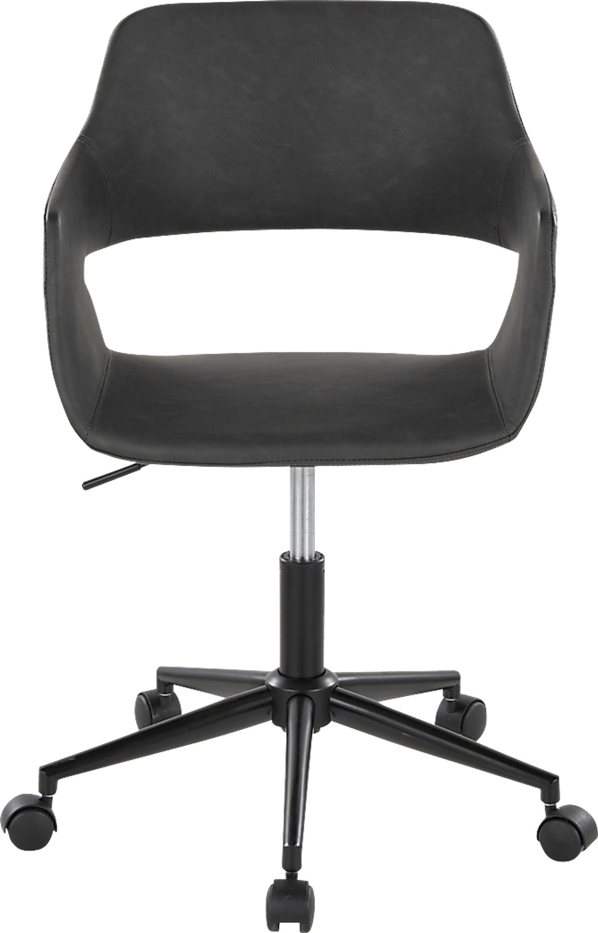 Whisp II Black Black,Colors Gray Polyurethane Fabric Desk Chair | Rooms ...