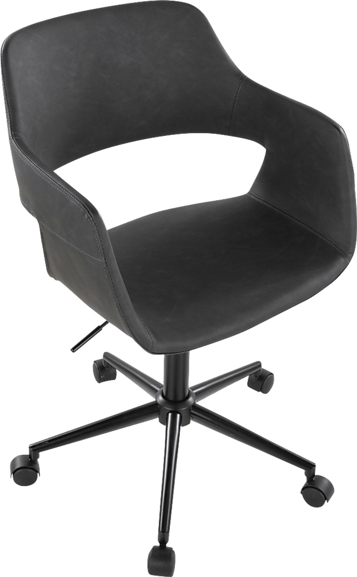 Whisp II Black Black,Colors Gray Polyurethane Fabric Desk Chair | Rooms ...